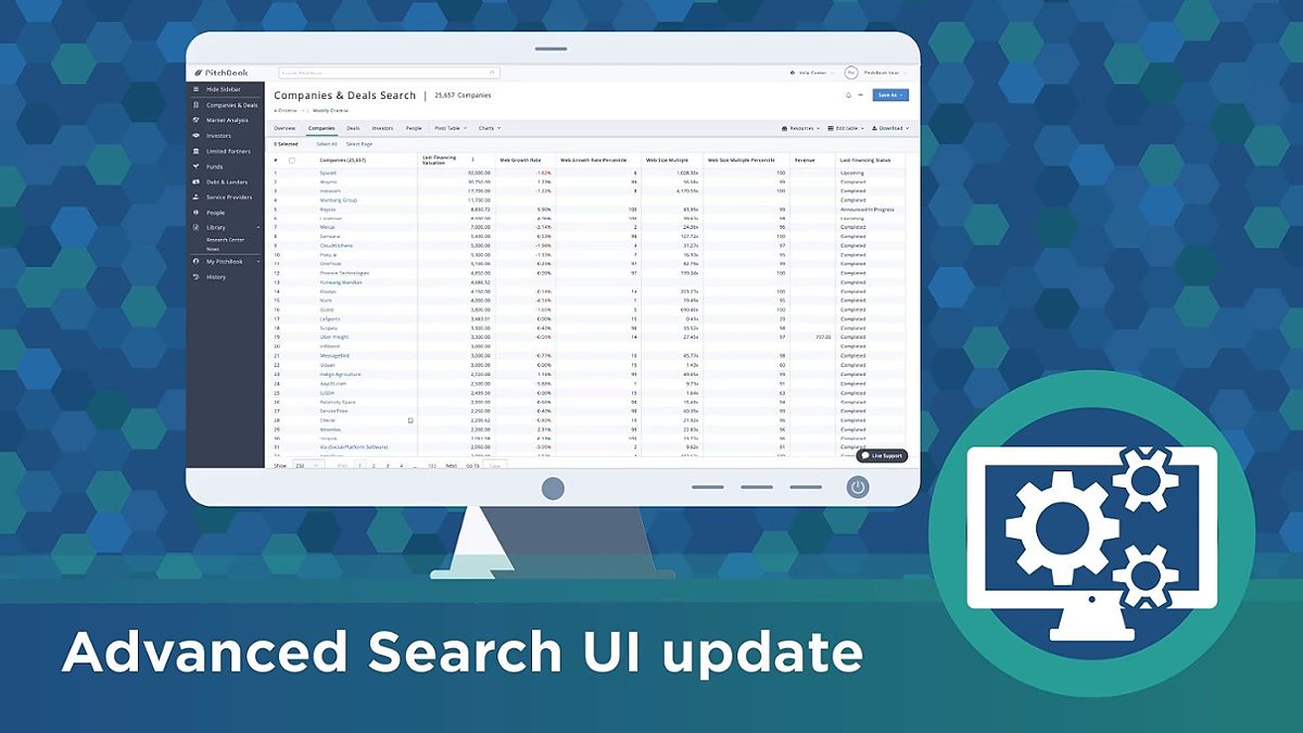 Video: Advanced Search UI update | PitchBook